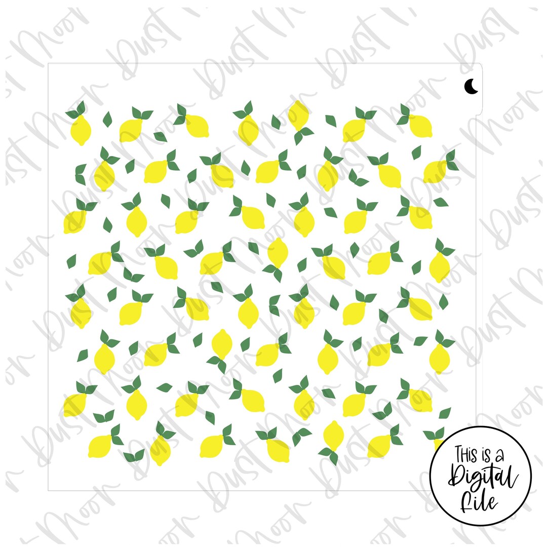 DIGITAL SVG - 2-part Lemon Pattern for Mylar/plastic Cookie Stencils ...