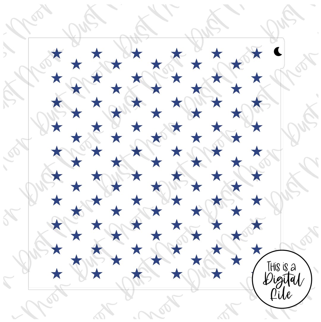 DIGITALE Svg-sterren Patroon Voor Mylar / Plastic Cookie Stencils (geen ...