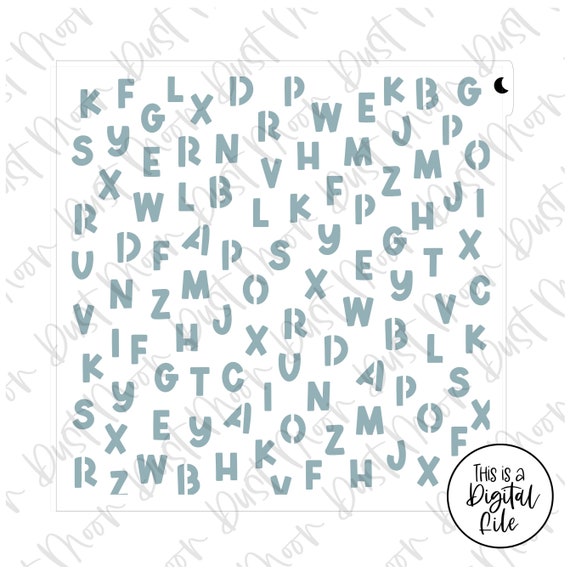 DIGITAL SVG Alphabet Scatter for Mylar/plastic Cookie - Etsy