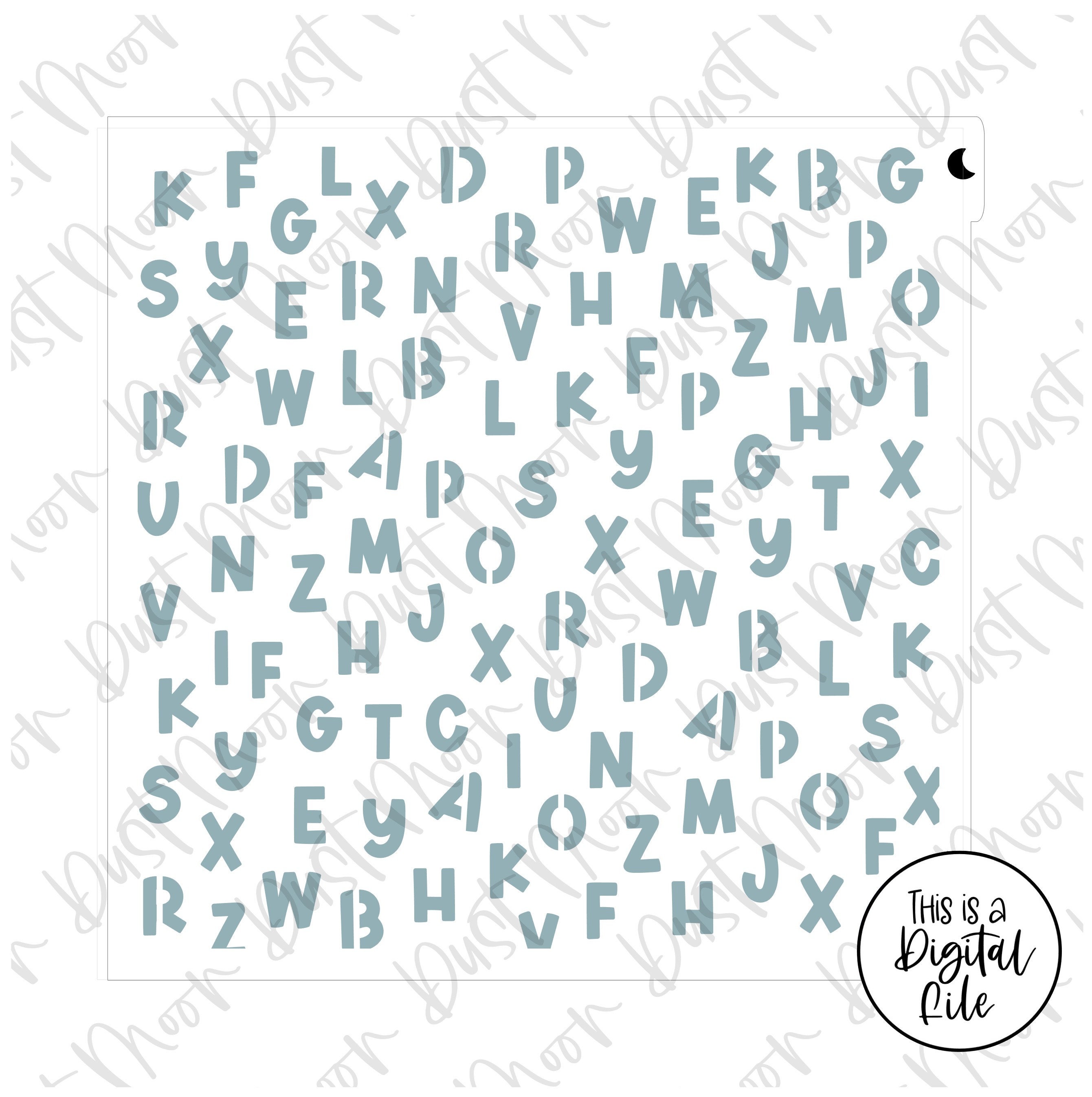 DIGITAL SVG Alphabet Scatter for Mylar/plastic Cookie - Etsy
