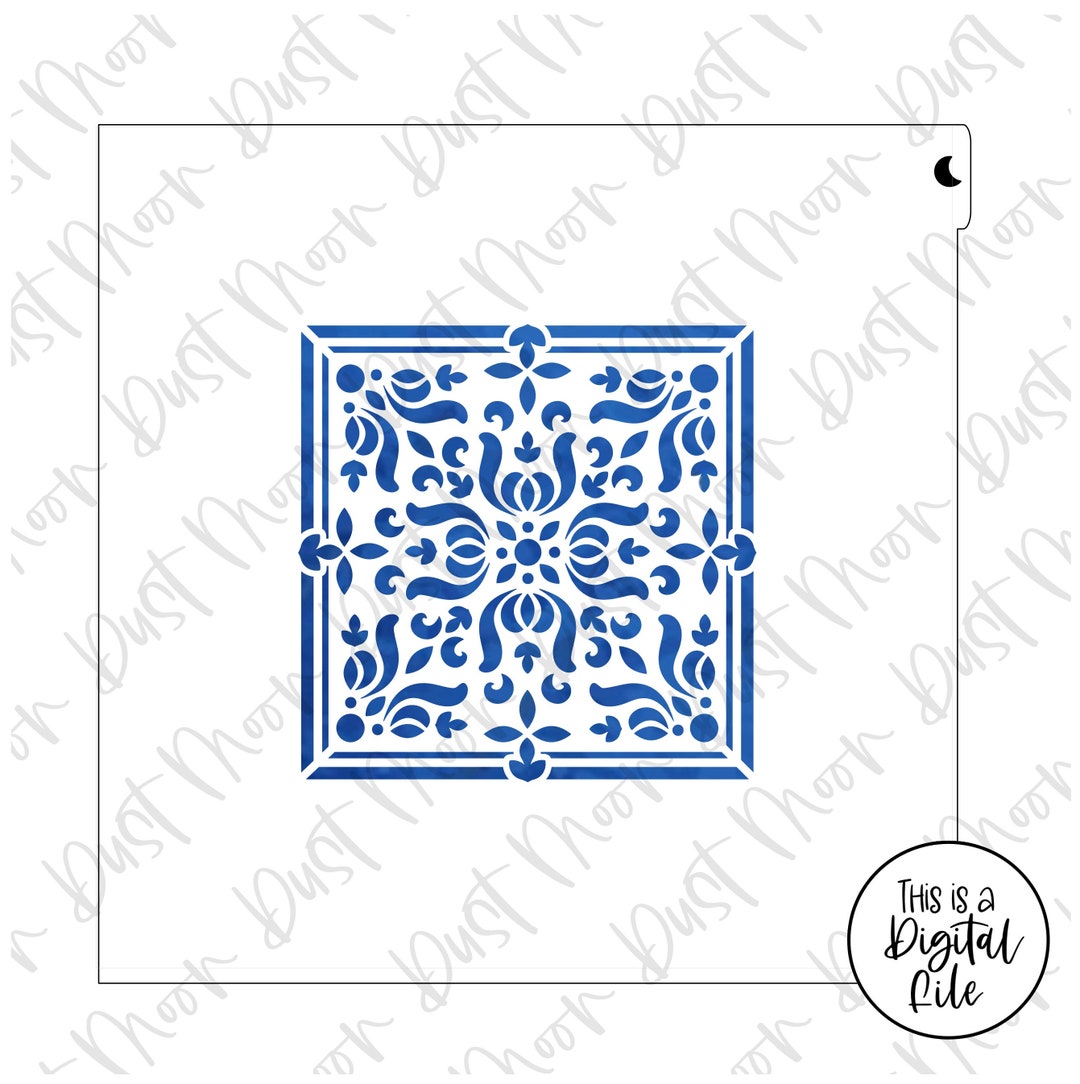 DIGITAL SVG - Talavera (ontwerp 1) Tegel Voor Mylar/plastic ...