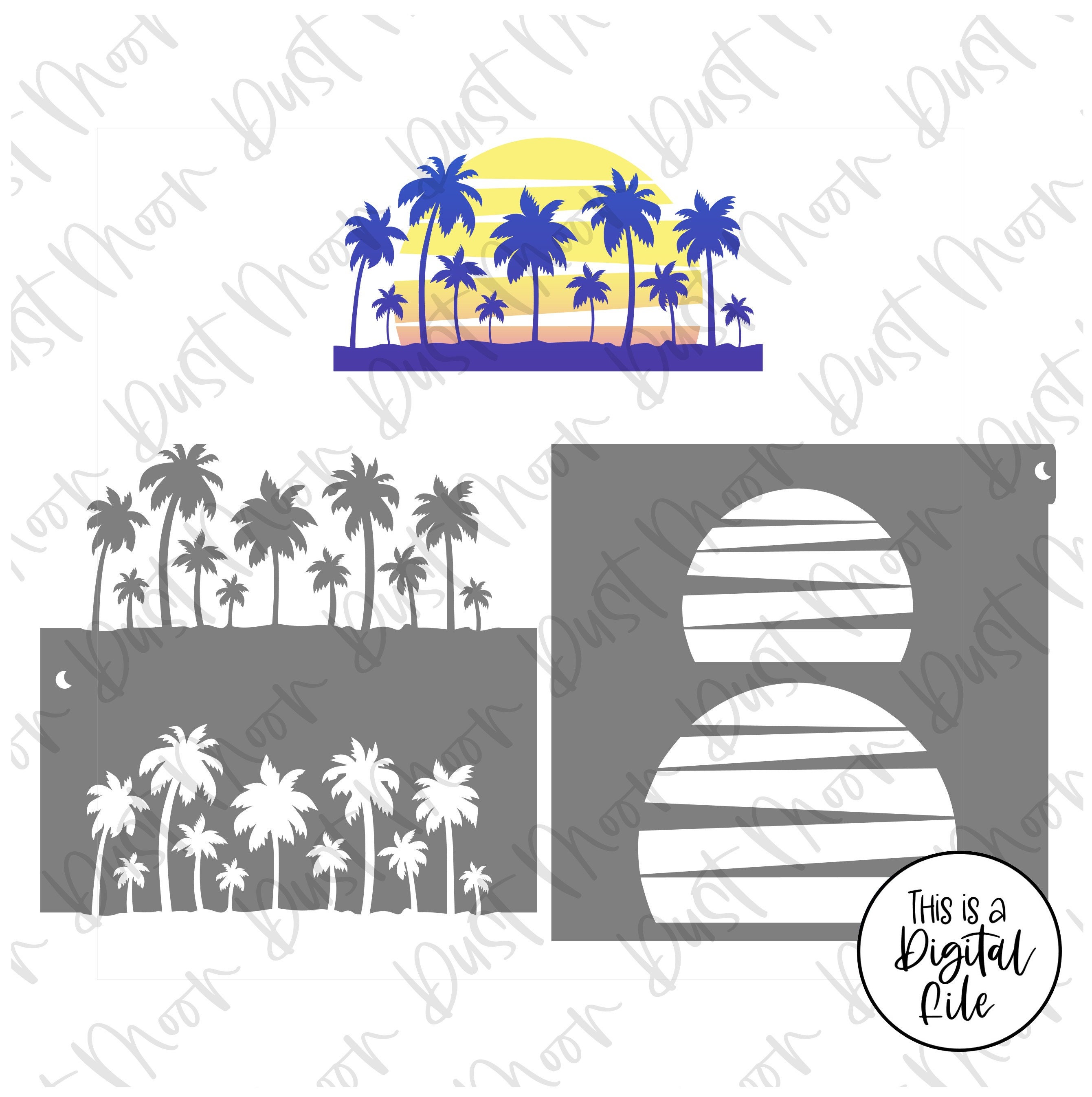 Paper, Party & Kids Papercraft Scrapbooking Paradise sunset template ...