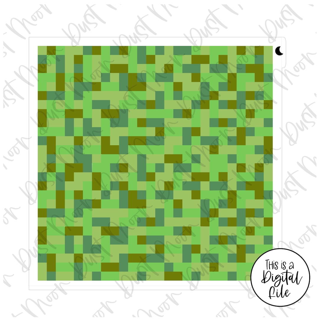 DIGITAL SVG - 4-part Minecraft Pixel Pattern for Mylar/plastic Cookie ...