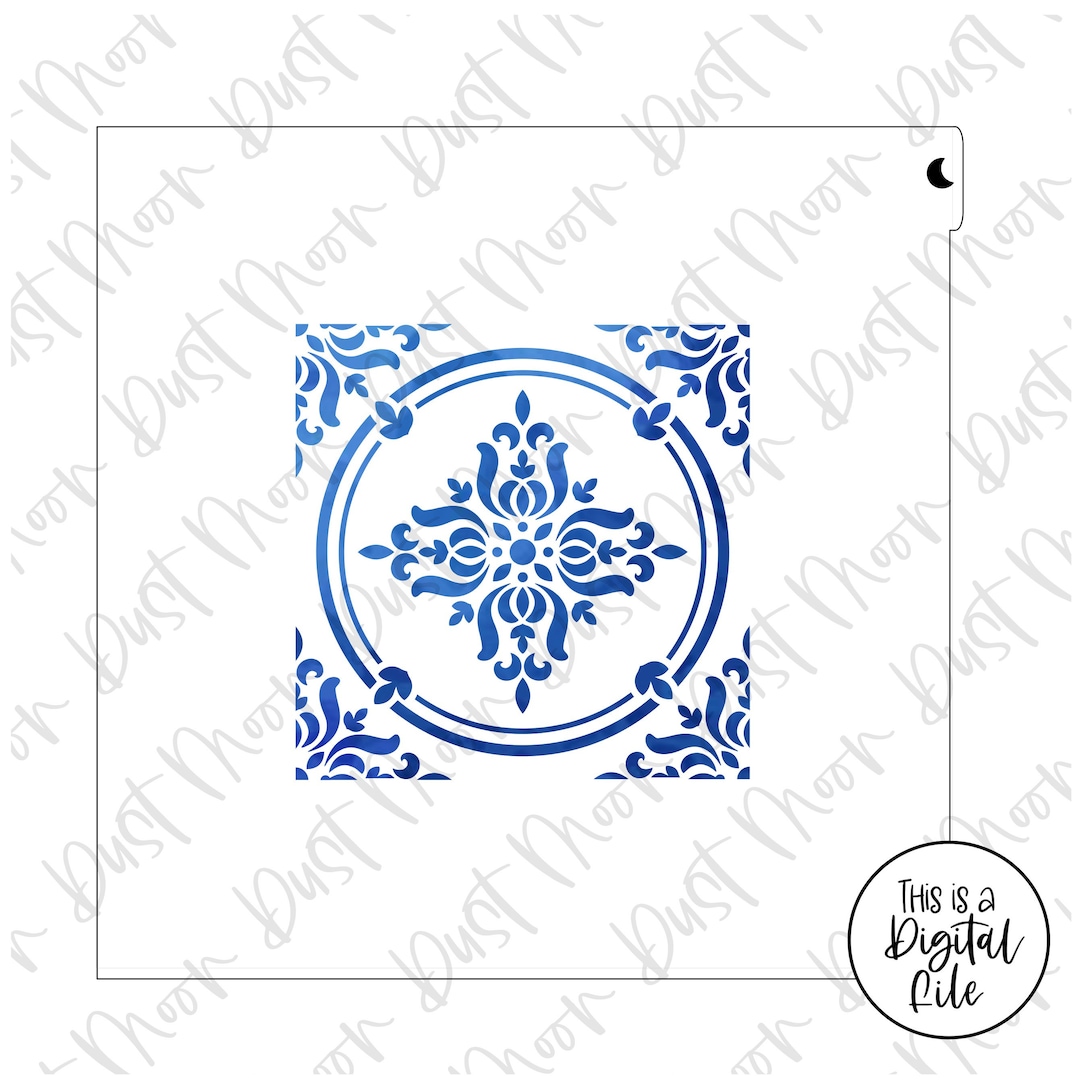 DIGITAL SVG - Talavera (design 2) Tile for Mylar/plastic Cookie ...