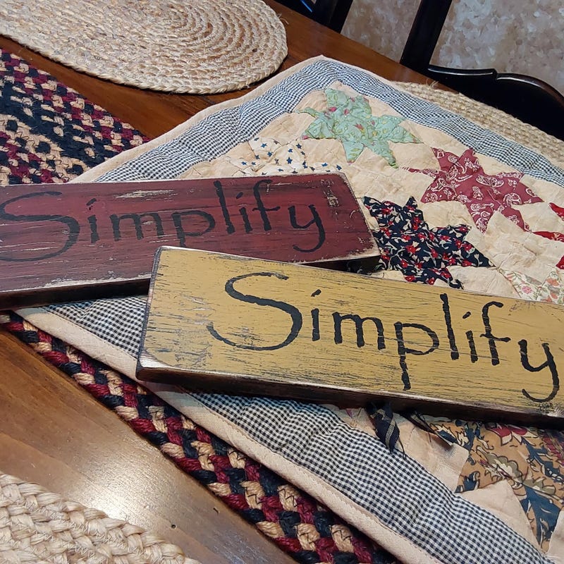 Simplify Sign - Etsy