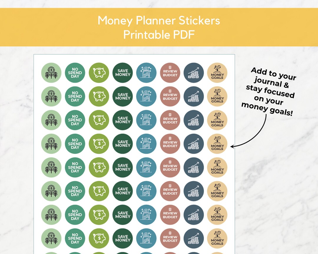 Money Planner Stickers - Printable - Etsy