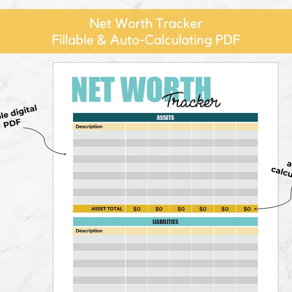 Net Worth Tracker - Etsy