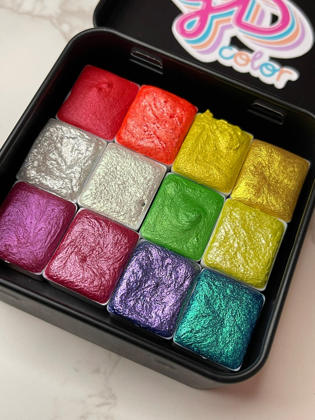 Gdcolor Palette N.1 Iridescent Handmade Watercolors, Handmade ...