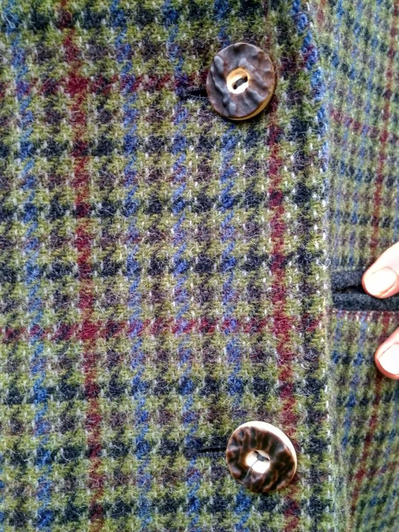 Vintage Original Trachten style moss green grey blue and | Etsy