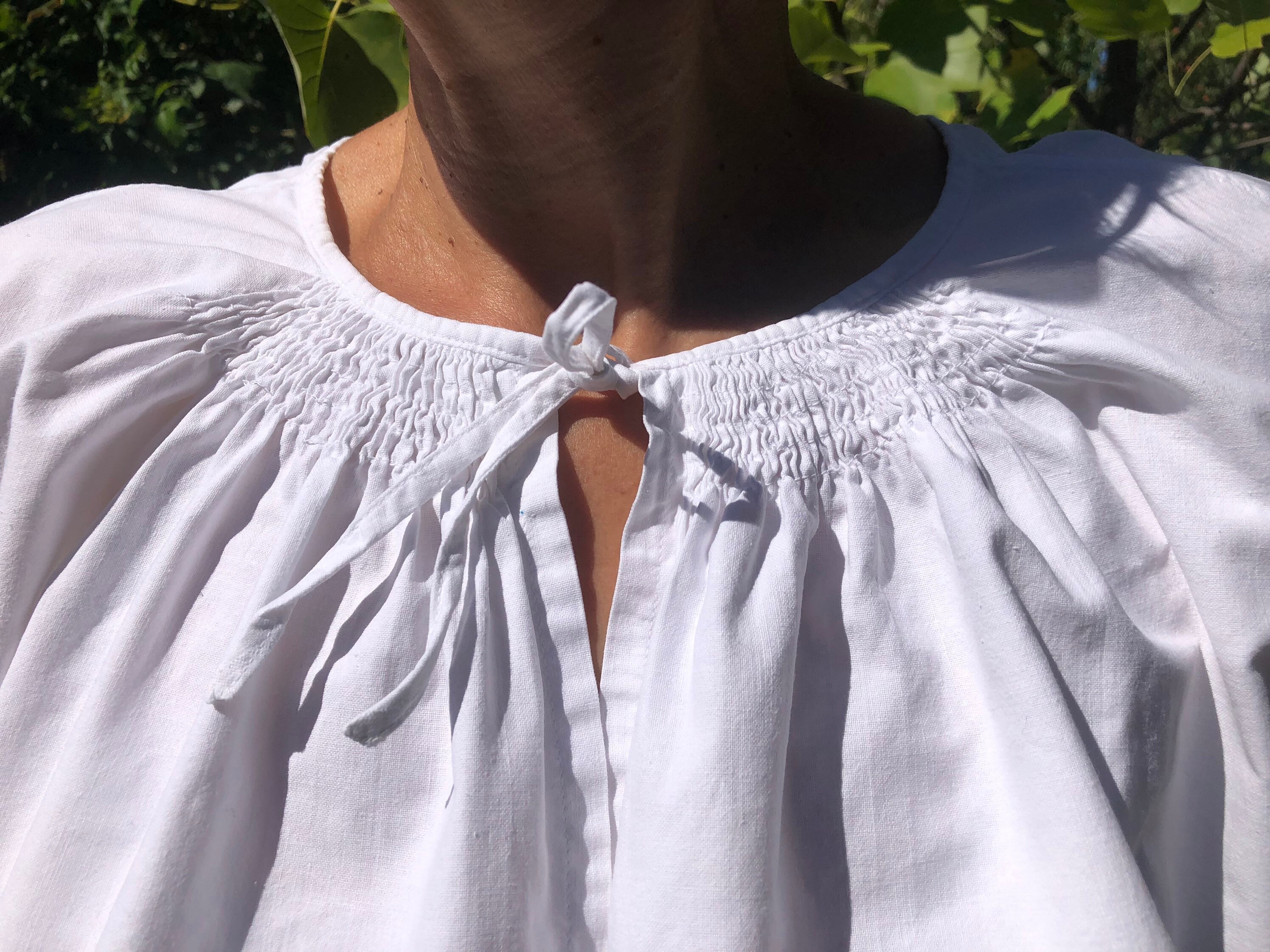 Vintage 80s White Cotton Country Style Blouse. Balloon Sleeve - Etsy