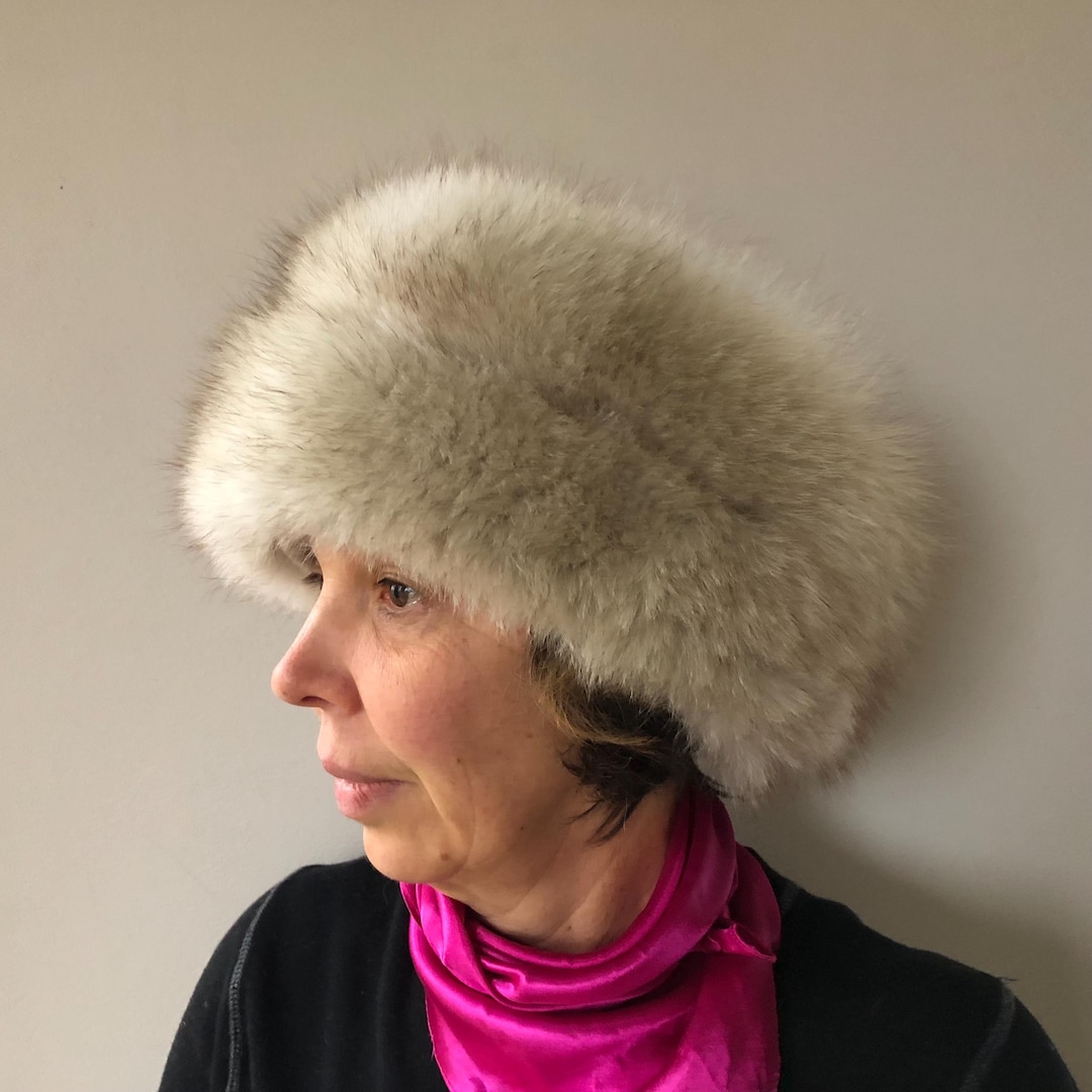 Vintage 70s Fur Hat. Arctic Fox Real Fur Hat. - Etsy