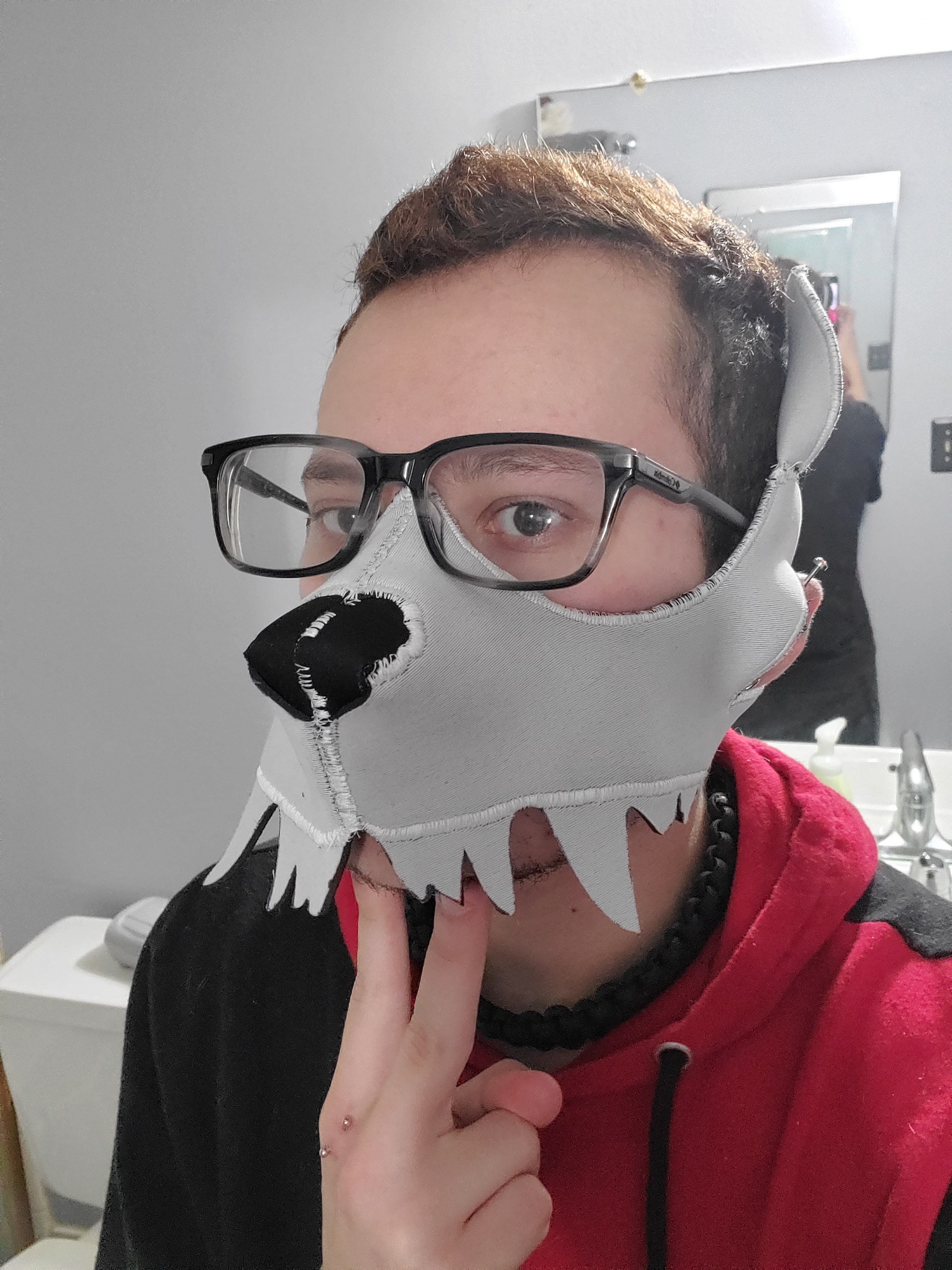 Open Head Pup Muzzle Hood Skull Doggo Mask - Etsy 日本