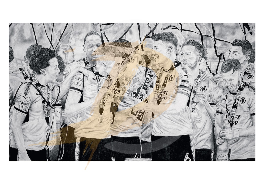 Wolverhampton Wanderers Wall Art - Wolves Players Championship Trophy ...