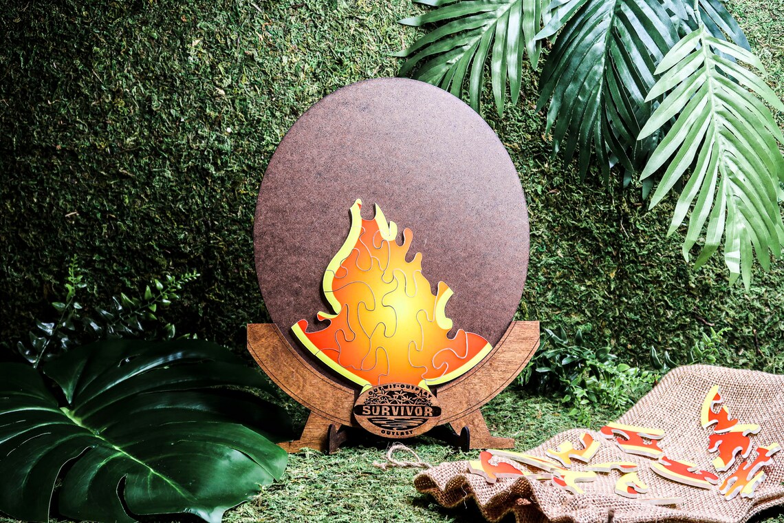 Survivor Puzzle Replica Large Fire Puzzle With Stand - Etsy
