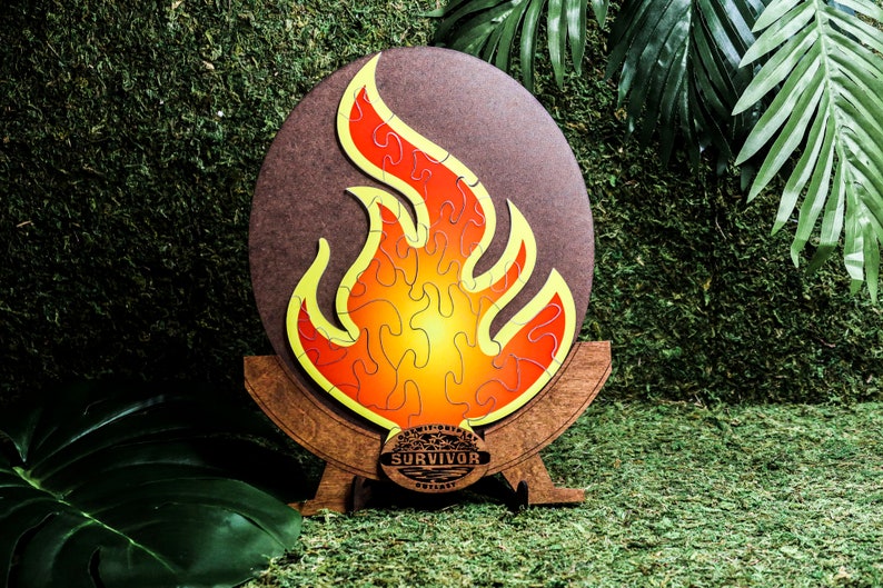 Survivor Puzzle Replica Large Fire Puzzle With Stand - Etsy