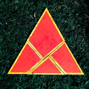 Survivor Puzzle Replica - Four Piece Triangle Square Puzzle ...