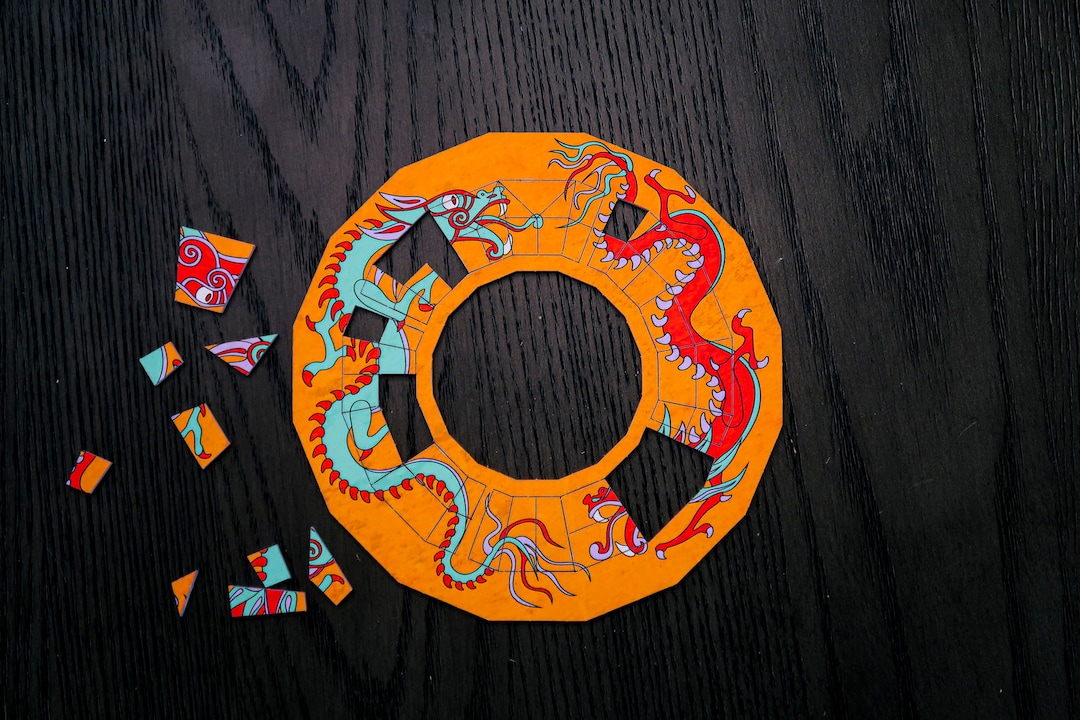 Survivor Puzzle Replica - Two Dragon Puzzle - S46 - Mini Color Version ...