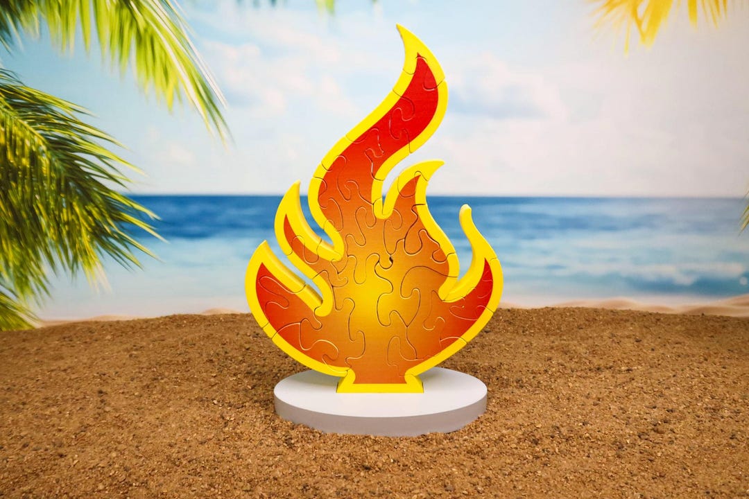 Large 12" Wood Fire Puzzle - Survivor Replica - Double-sided - Etsy