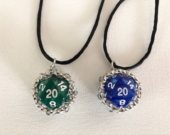 DND Dice D20 Necklace Multi Colors/roll Playing Game Dice Jewelry - Etsy
