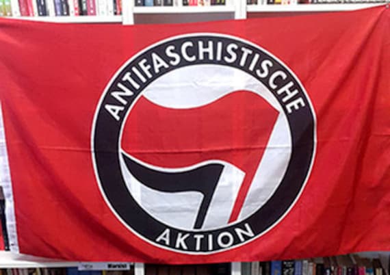 Antifaschistische Aktion anti-fascist Action Flag red 5 - Etsy