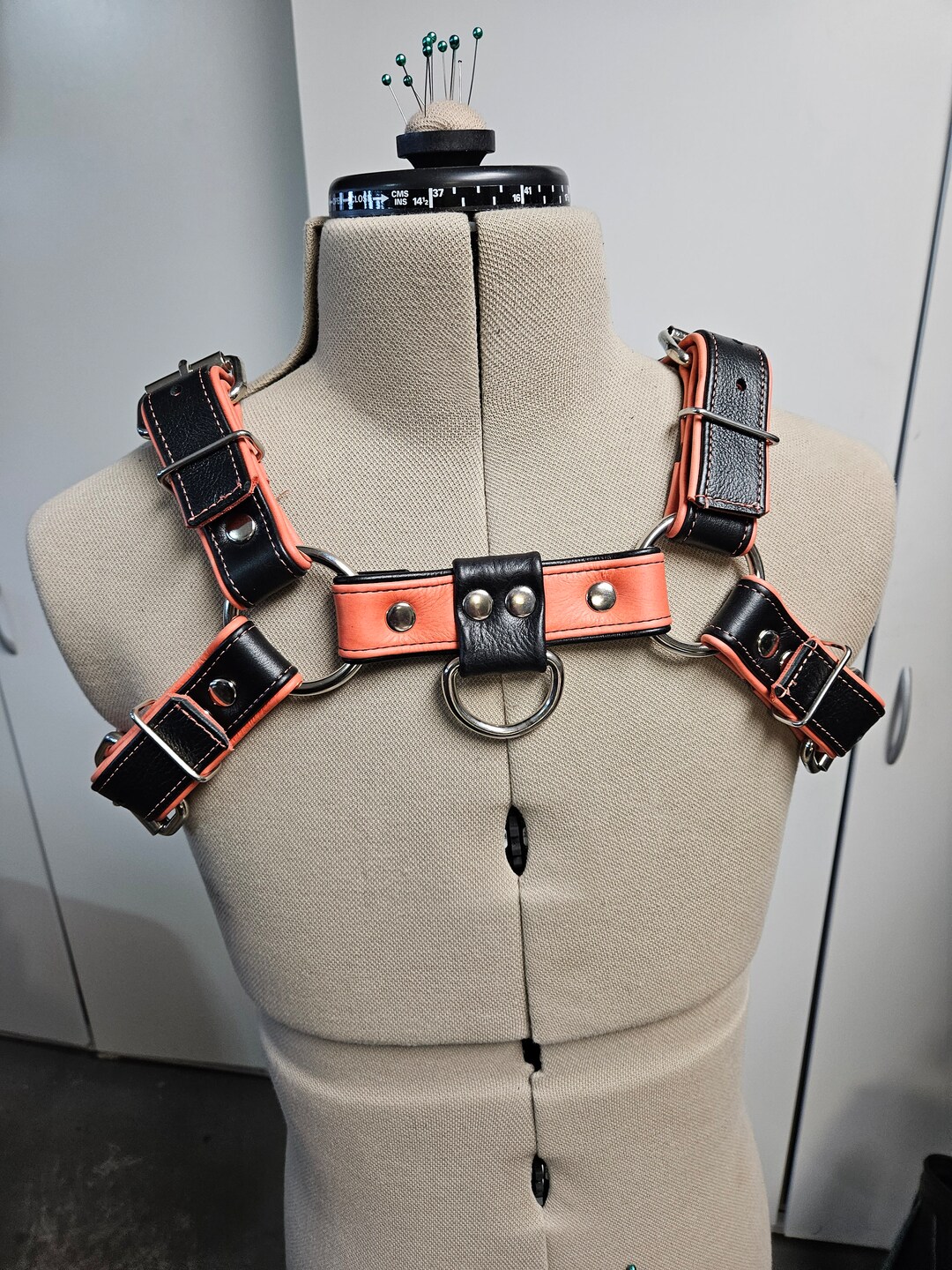 Black and Peach Bulldog Harness - Etsy