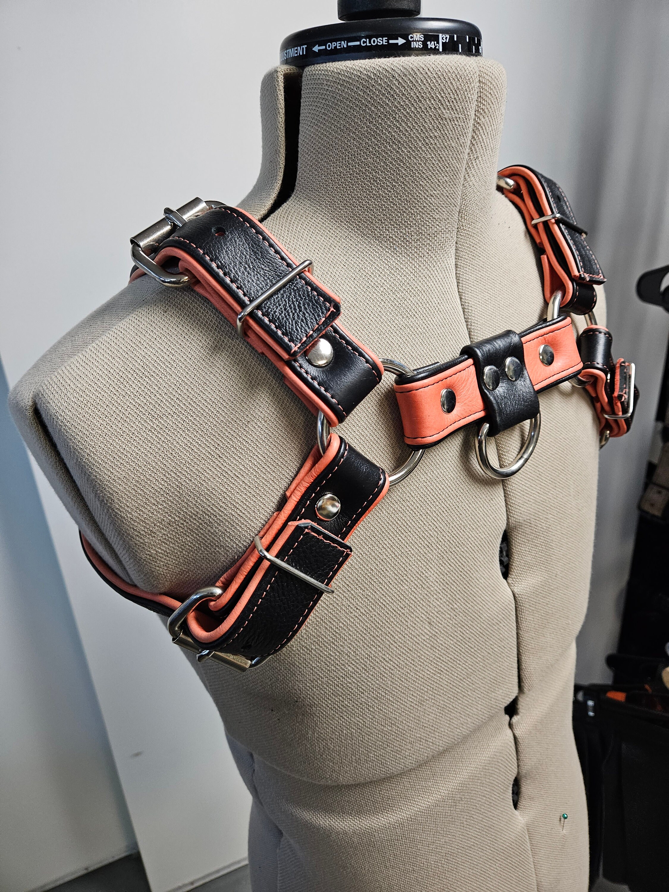 Black and Peach Bulldog Harness - Etsy