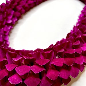 Hawaiian Lei - Spiral Lei Purple Orchid Lei - Etsy