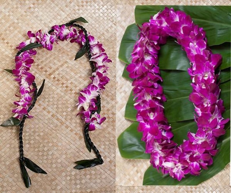 Graduation Lei Pack Ti leaf lei with Orchid lei wrap & | Etsy