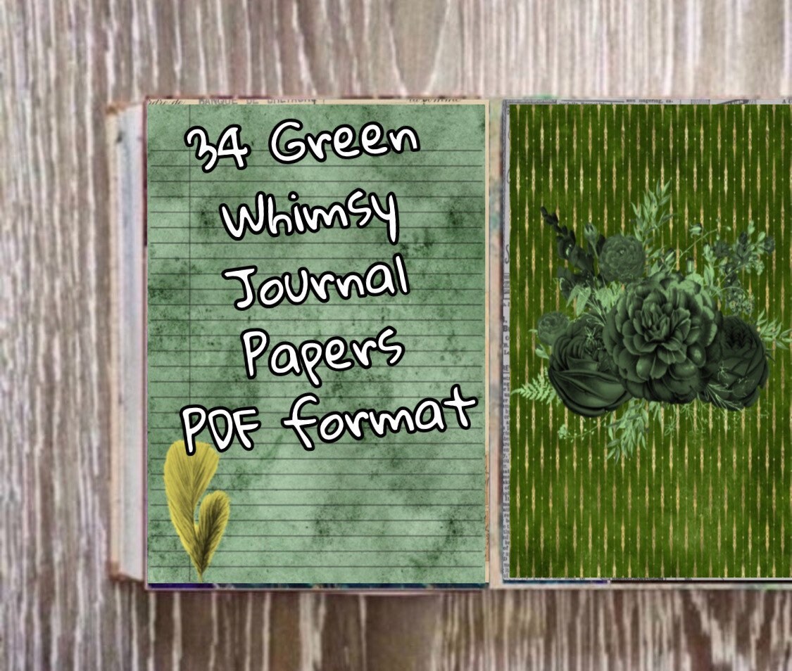 Green Writing Paper Journal - Etsy Denmark