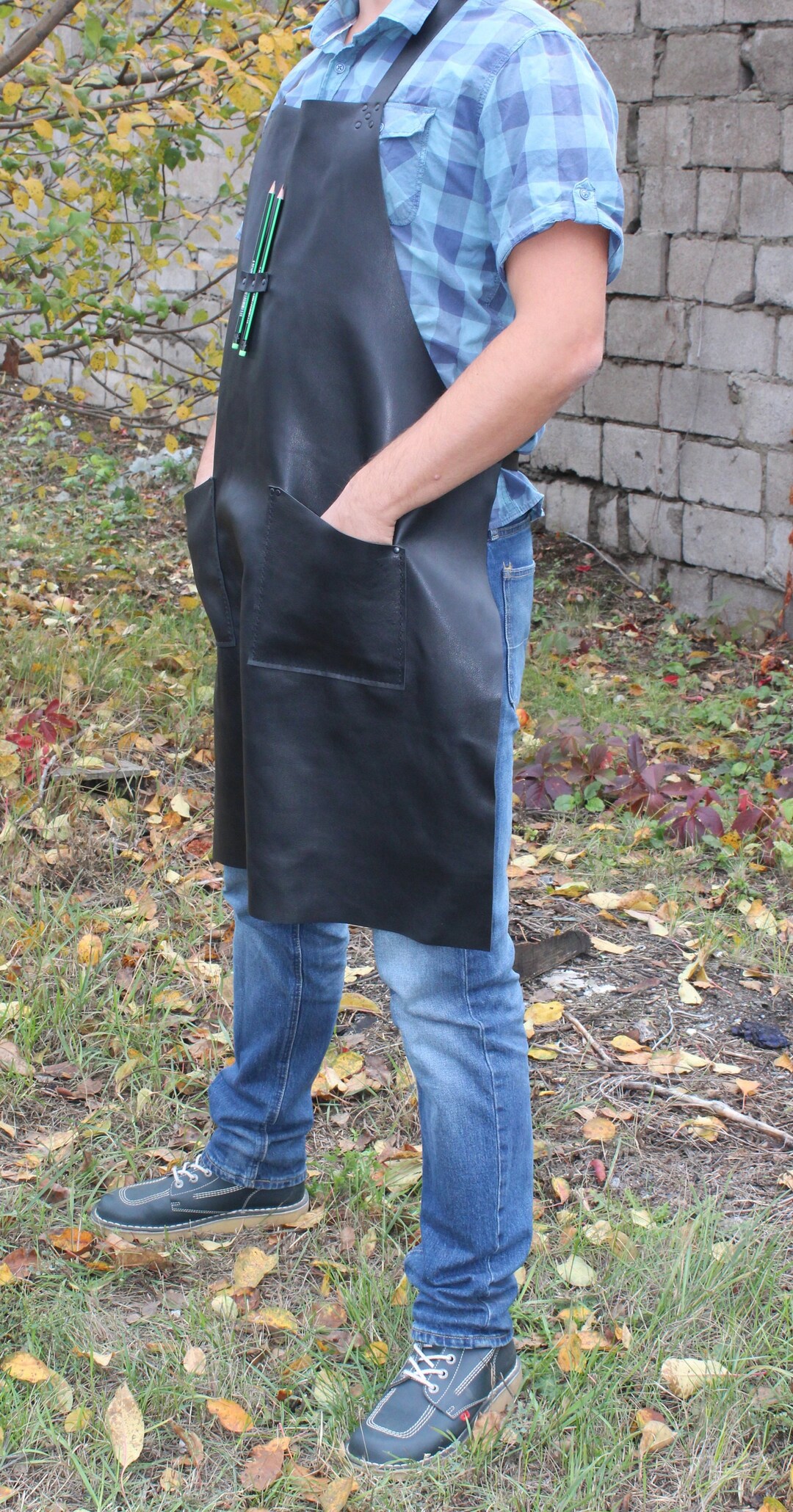 Handmade Leather Apron. Waiter Apron. Leather Uniform. - Etsy