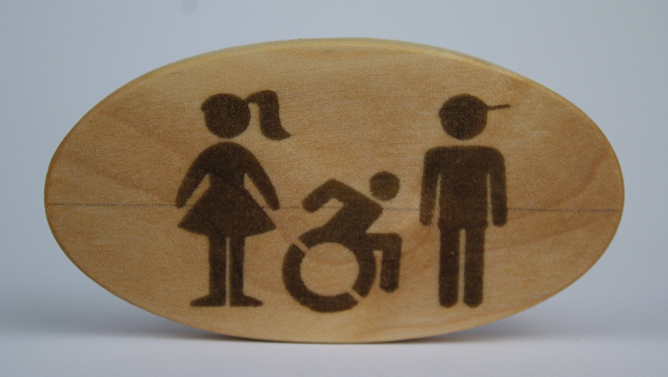 Wooden wc sign bathroom sign restroom sign door sign wood | Etsy