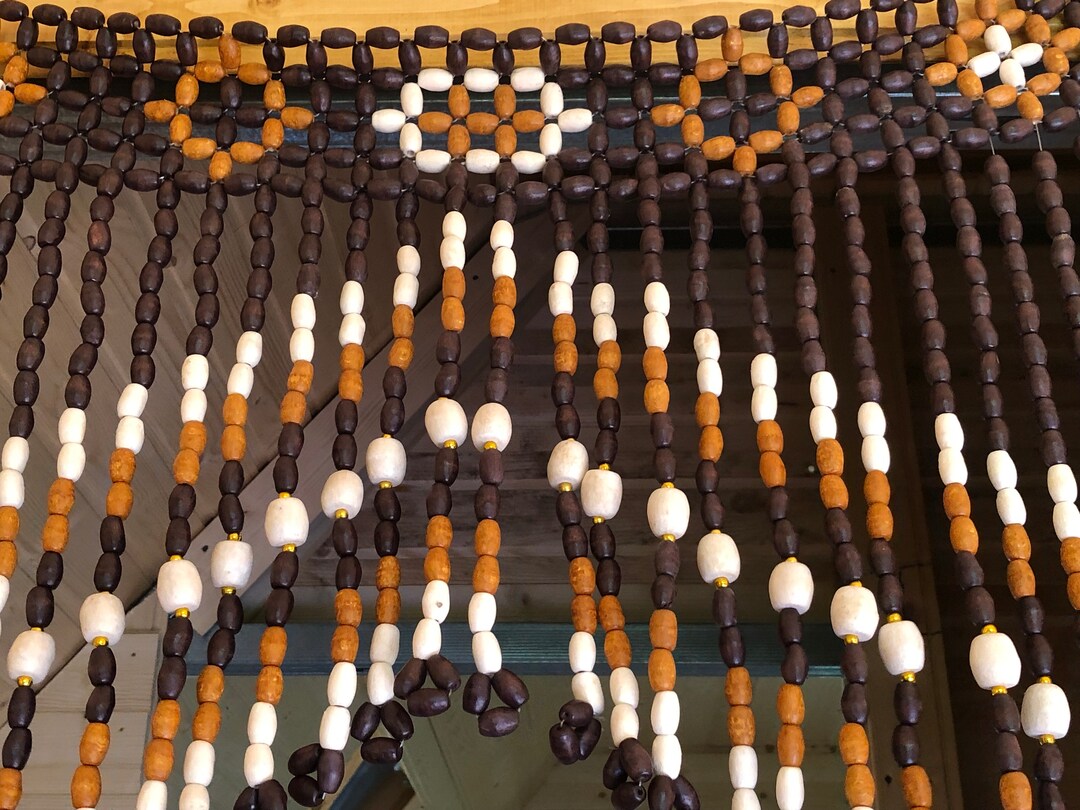 Wooden Door Curtains Beads, Wood Door Curtain, Handmade Door Curtain ...