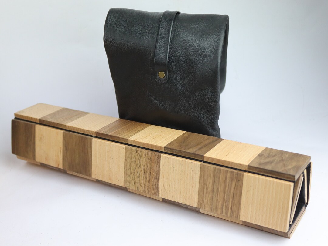 In Stock 2 Square Wood Chess Board Roll Up, Portable Board,handmade ...