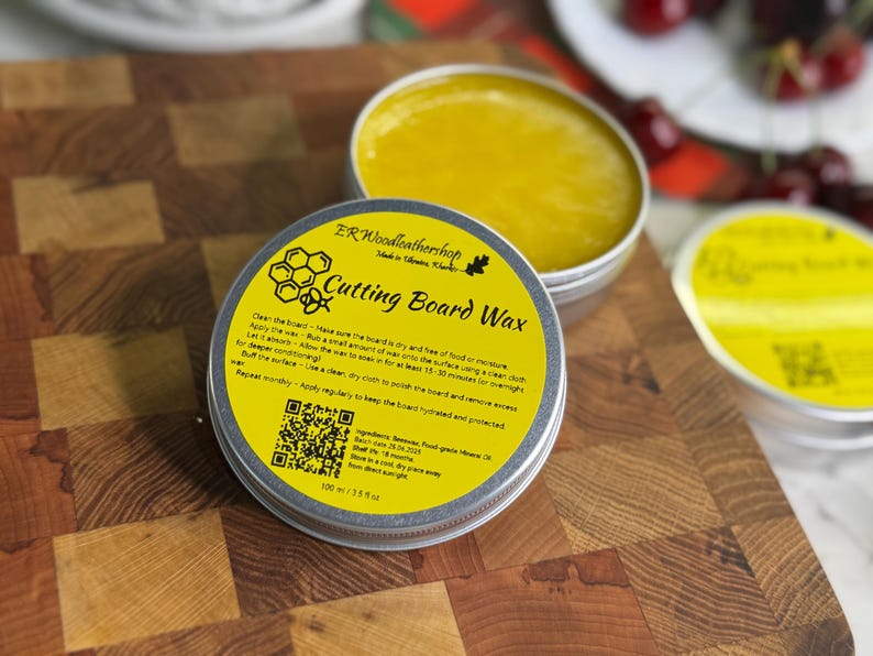 Cutting Board Wax Oil, Food-safe Beeswax & Mineral Oil Conditioner Wood ...