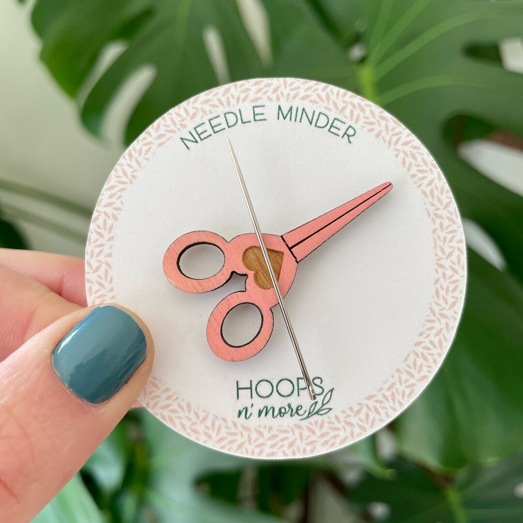 Watercolor Scissors Needle Minder: Handmade Wooden Needle Nanny - Etsy