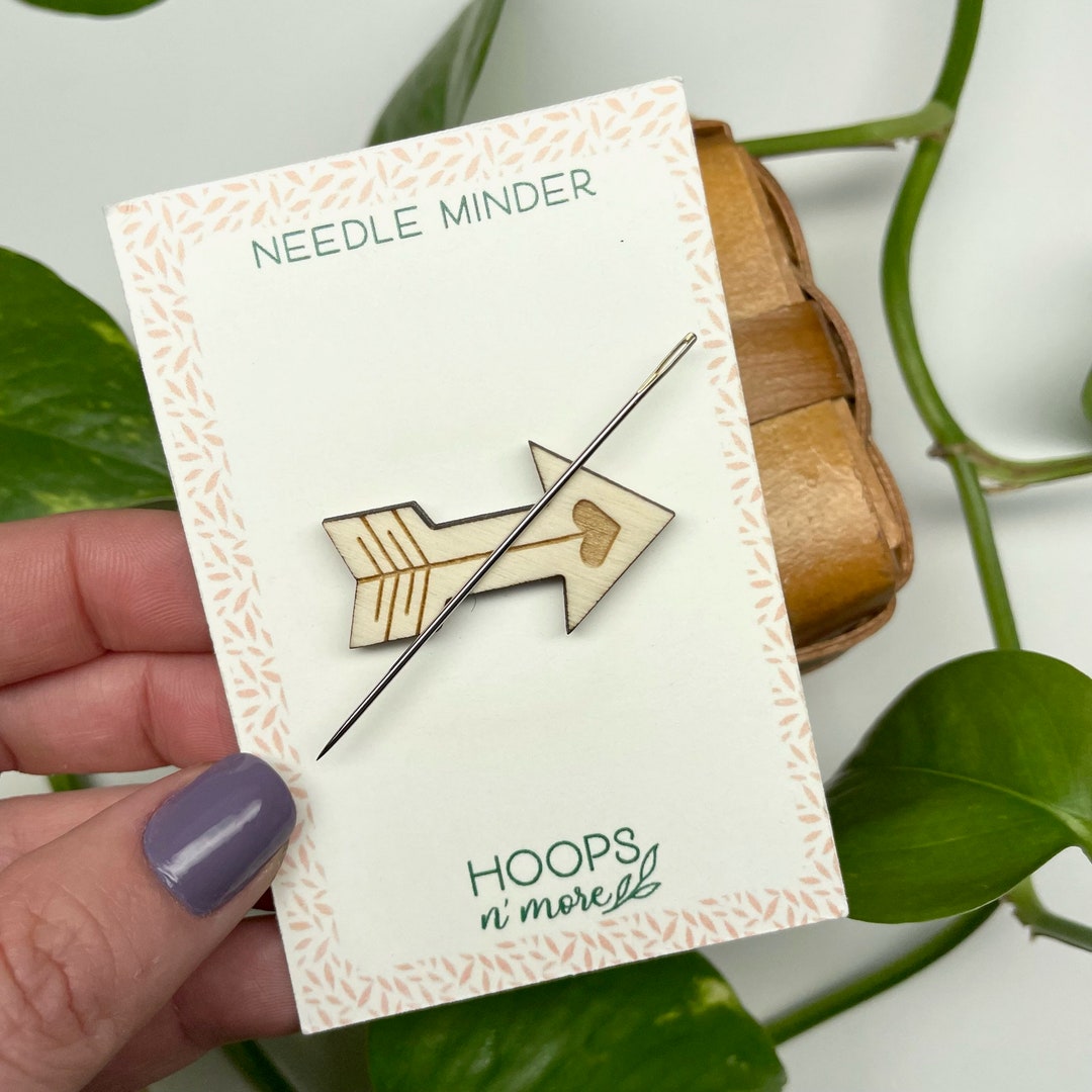 Arrow Needle Minder, Wooden Arrow Needle Nanny, Cross Stitch Magnet ...