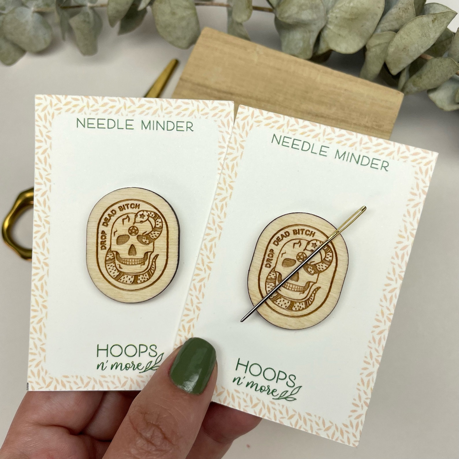 Skull & Snake Creepy Needle Minder Scary Needle Nanny - Etsy