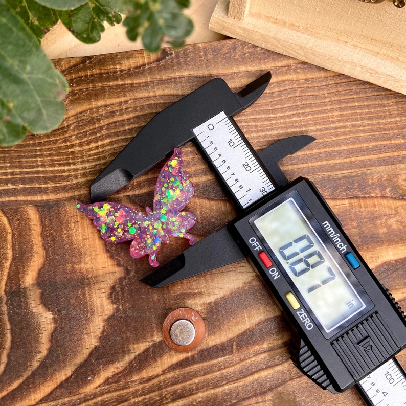 Pink Butterfly Resin Needle Minder Glittery Resin Needle - Etsy