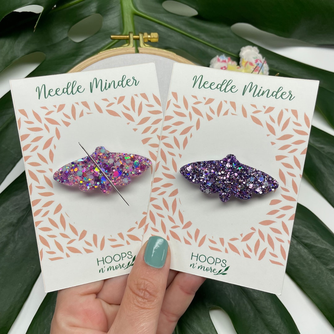 Glitter Moth Needle Minder: Resin Sewing Accessory - Etsy