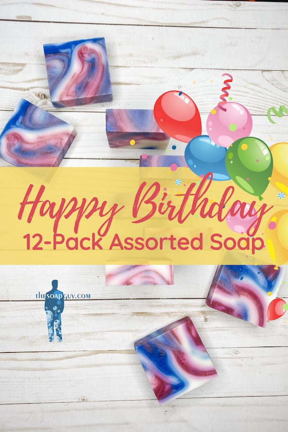 Happy Birthday Soap Assorted Premium Handmade Soap Bars Fun - Etsy