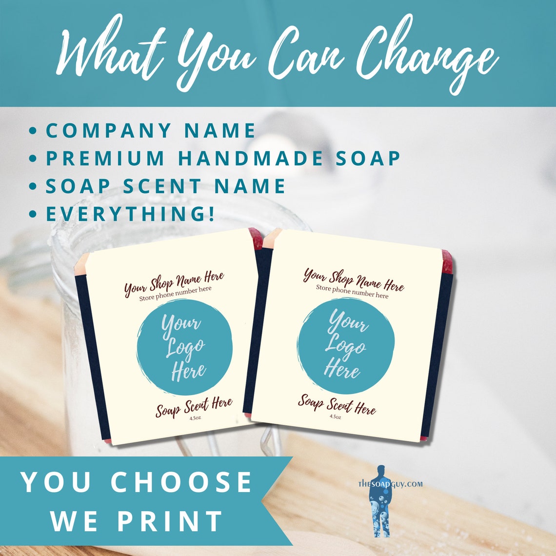 Custom Soap Label Use Your Logo Add-on Listing for Soap | Etsy