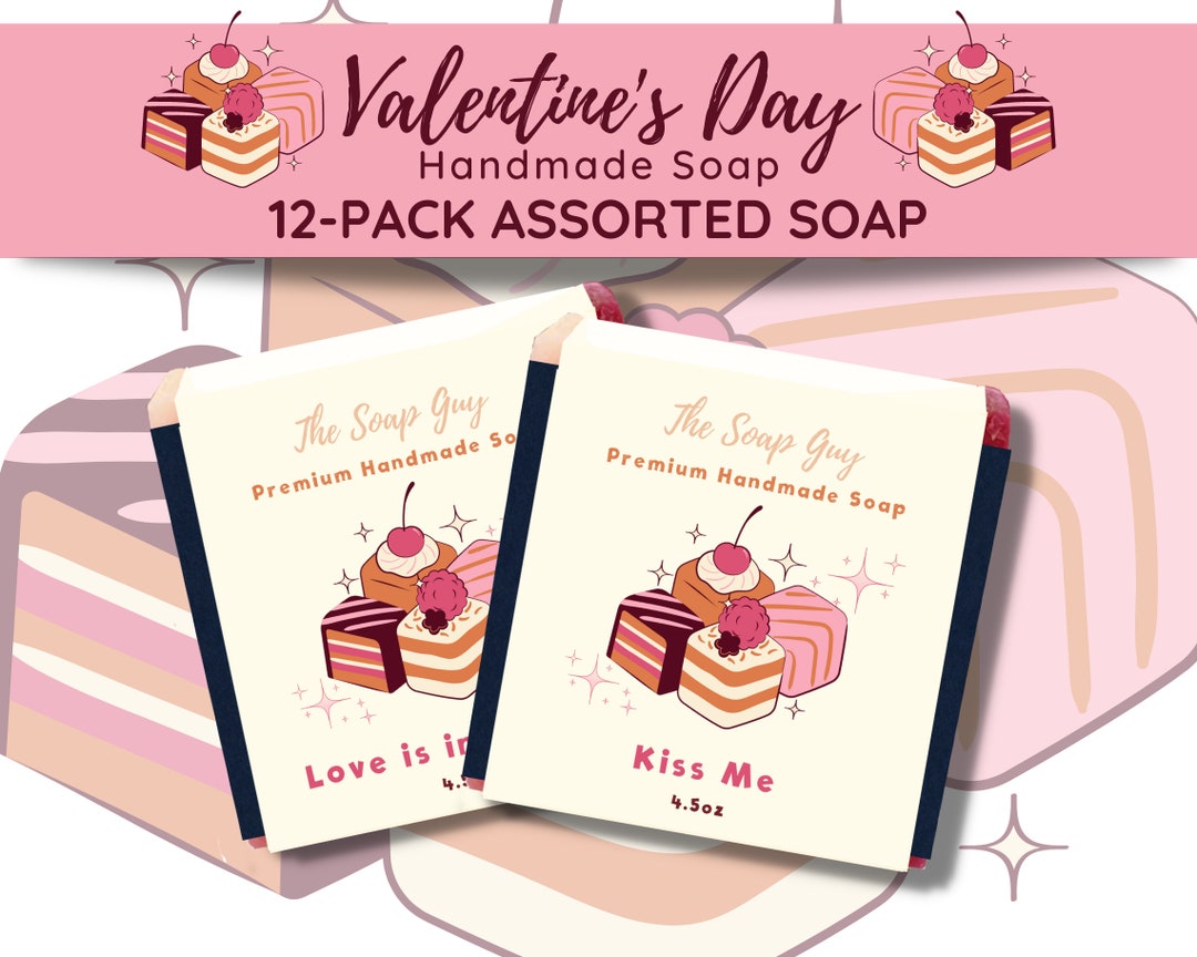 12 Bars of Handmade Soap, Valentine's Day, Fun Bar Soap Gifts for Her ...
