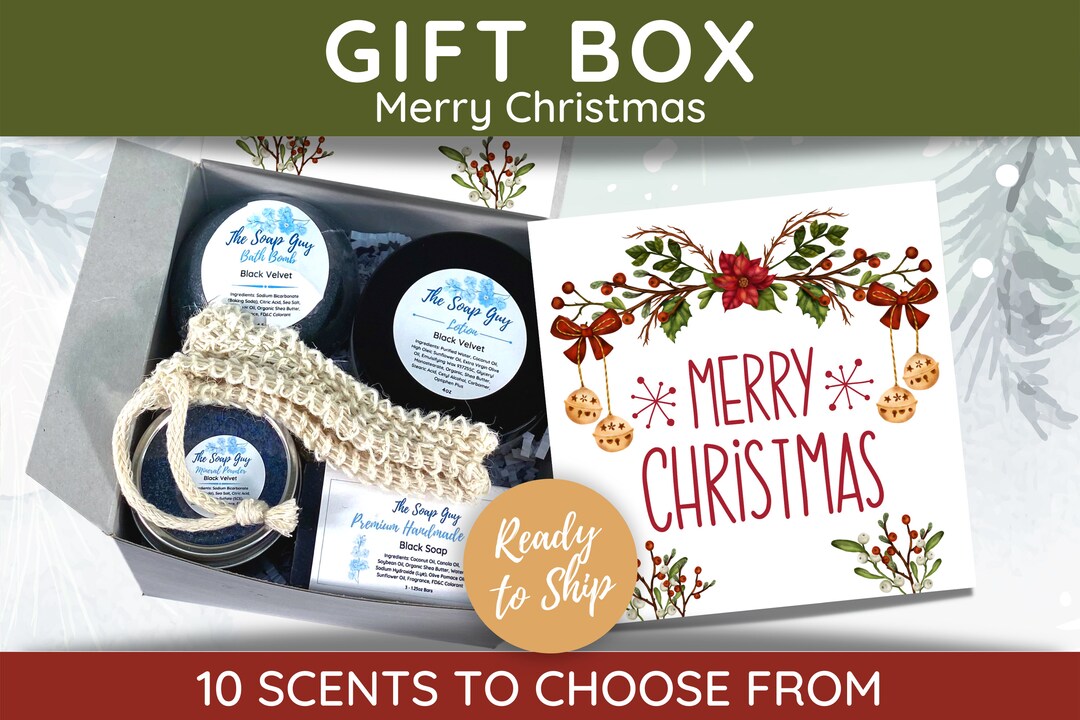 Merry Christmas Gift Box | Spa Gift Box, Self-care Box, Gifts for Her ...