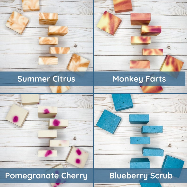 12 Bars of Handmade Soap Fruity Scents Fun Bar Soap Gifts - Etsy