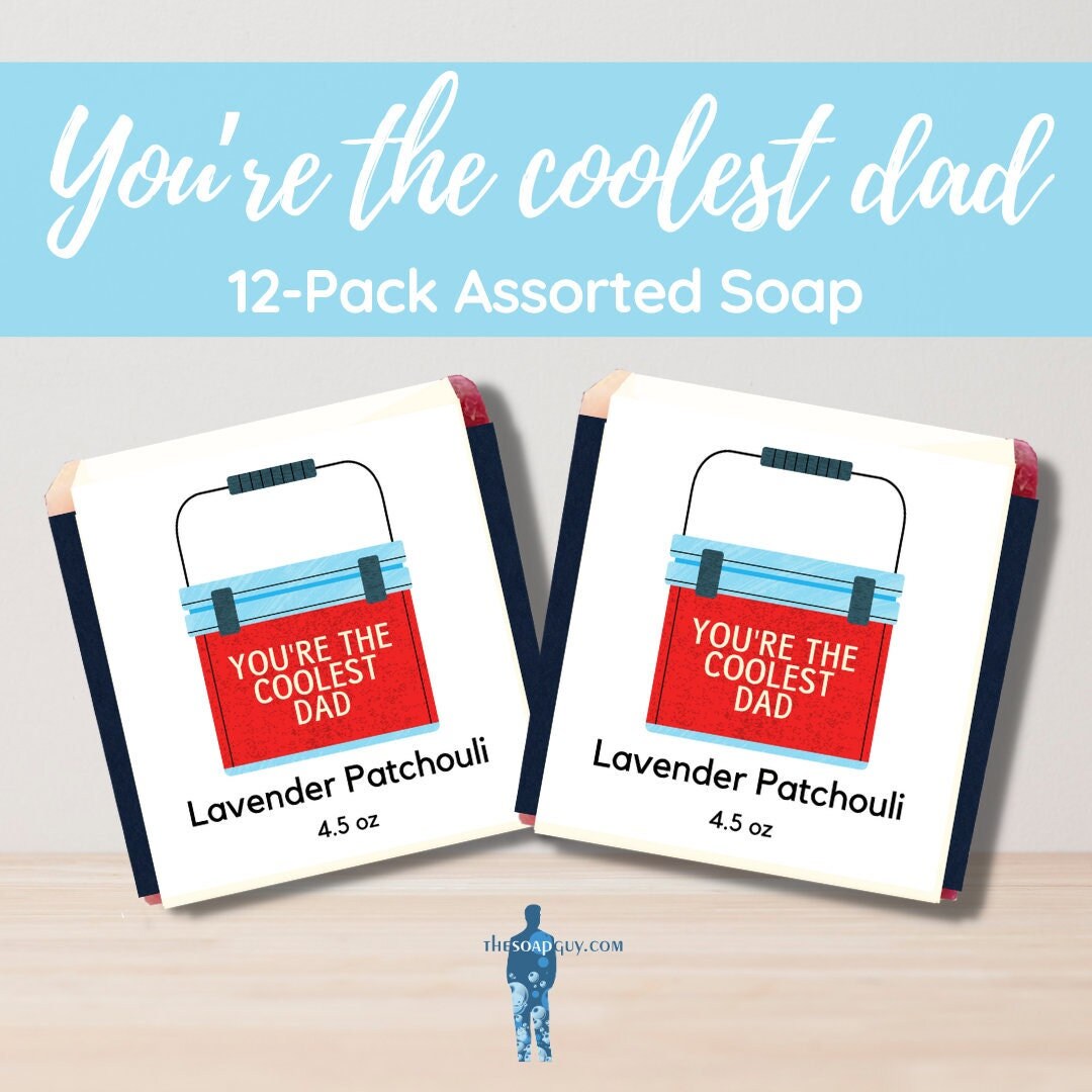 The Coolest Dad 12 Bars of Handmade Soap, Best Sellers Shower Favors ...