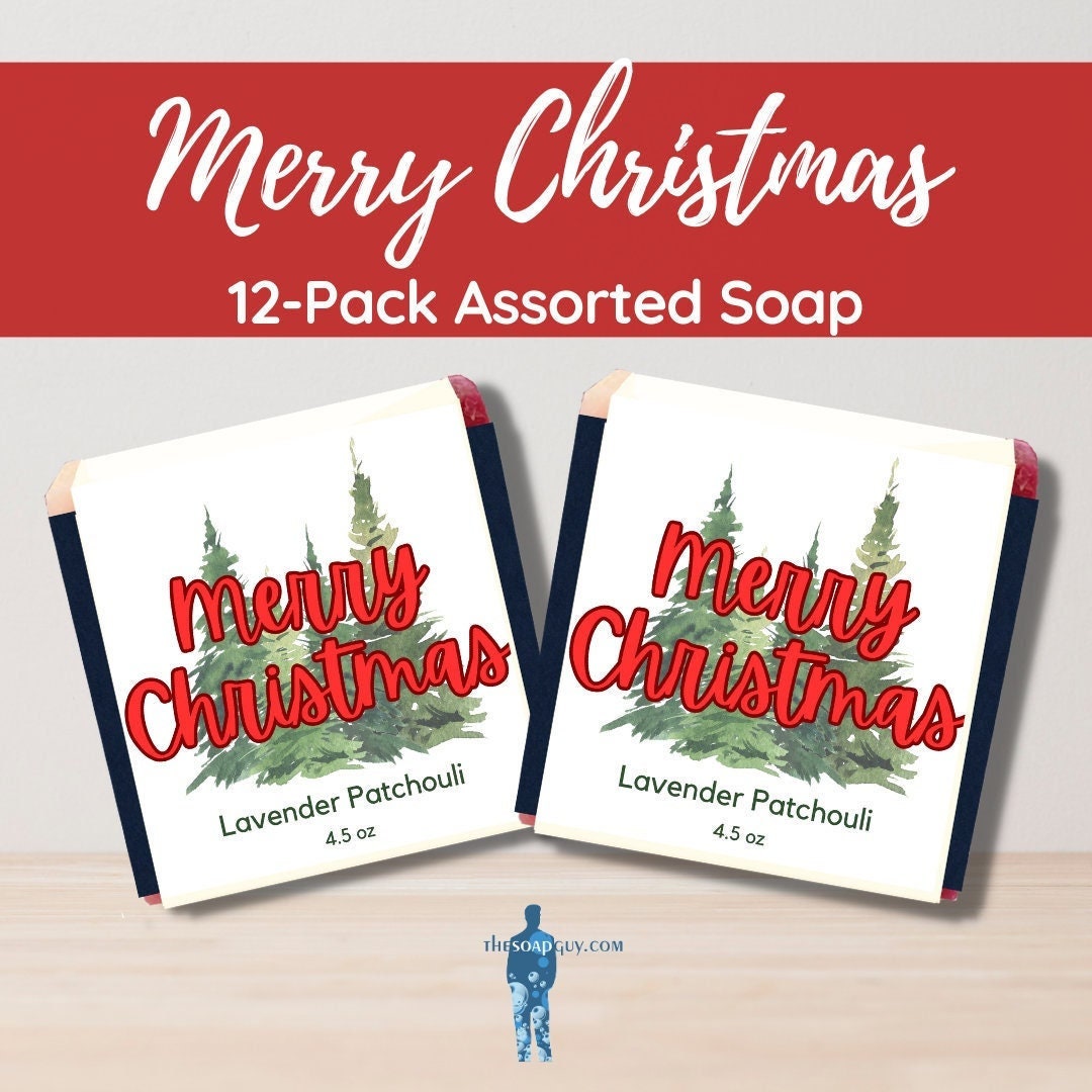 Merry Christmas 12 Bars of Handmade Soap, Best Sellers | Shower Favors ...