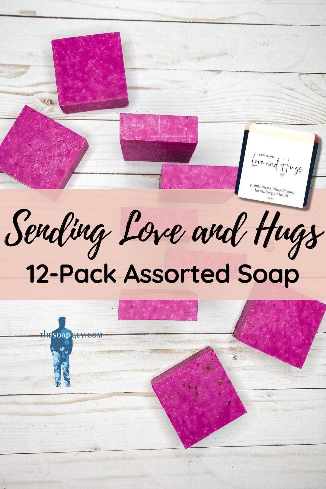 Love & Hugs 12 Bars of Handmade Soap, Best Sellers Shower Favors, Soap ...