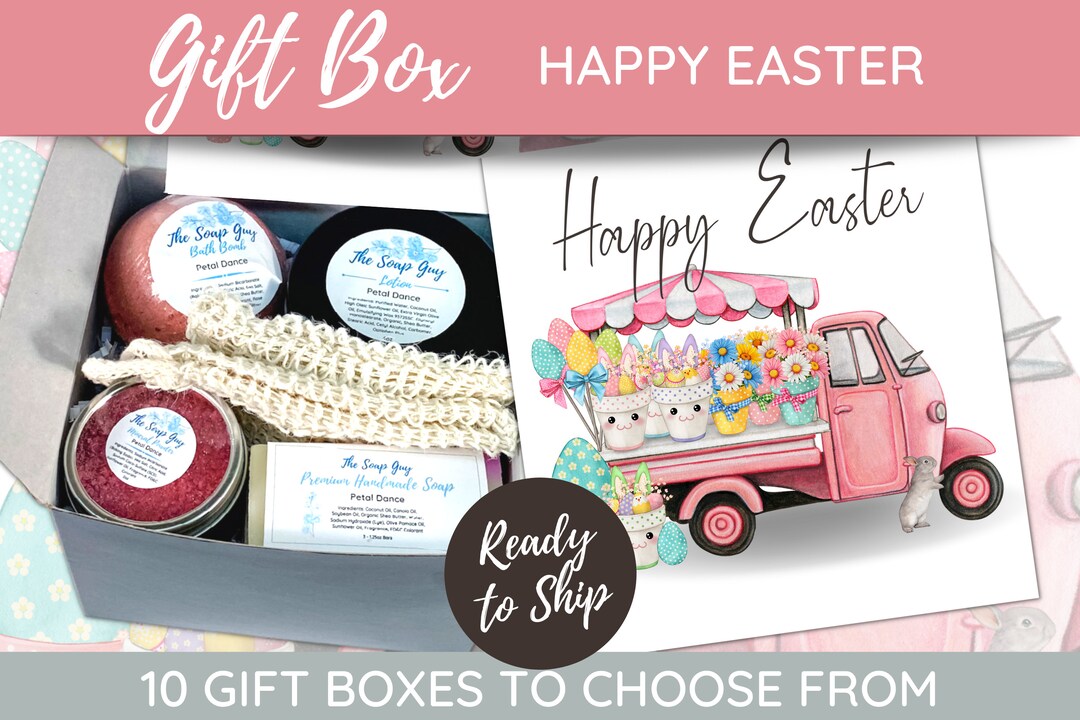 Happy Easter Gift Box, Self Care Gift Box Mental Health Gift Set, Stress Relief, Relaxation, Spa ...