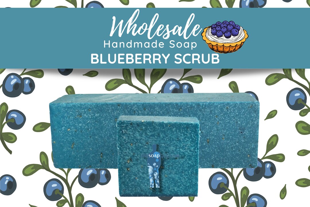 Blueberry Scrub Soap Loaf | Handmade Vegan Bar Soap | Wholesale Bulk ...
