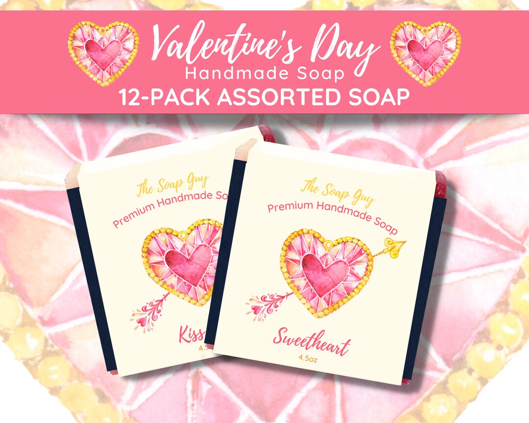 12 Bars of Handmade Soap, Valentine's Day, Fun Bar Soap Gifts for Her ...